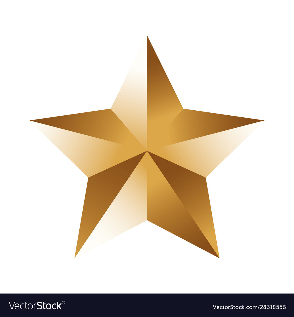 Isometric star icon colorful design Royalty Free Vector