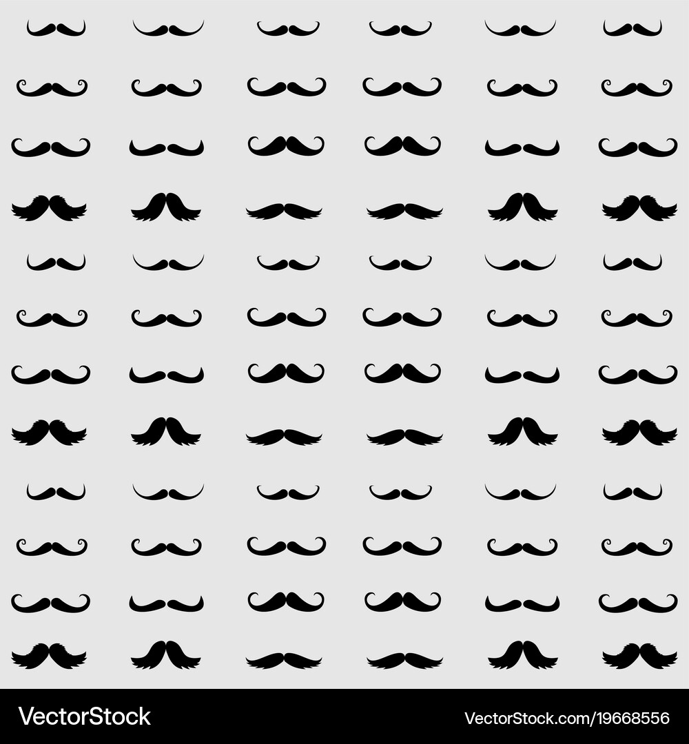 Moustache icons set mustache on a gray background Vector Image