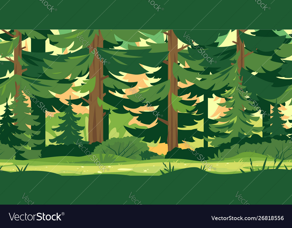 Path through forest Royalty Free Vector Image - VectorStock