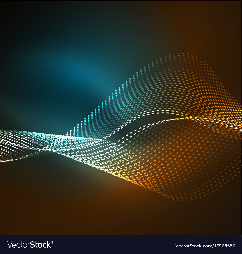 Wave particles background Royalty Free Vector Image