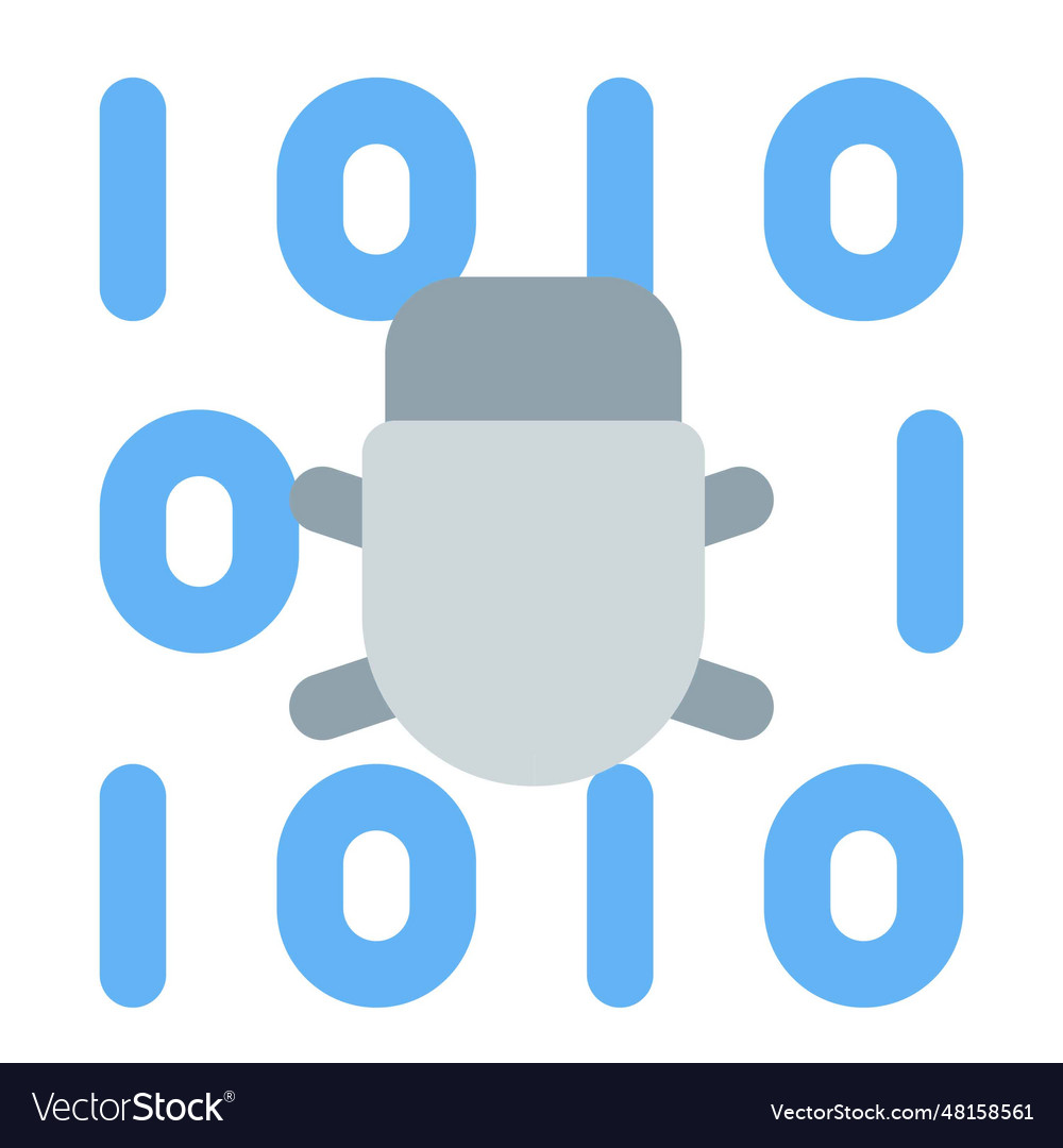 Bug find in binary code search Royalty Free Vector Image