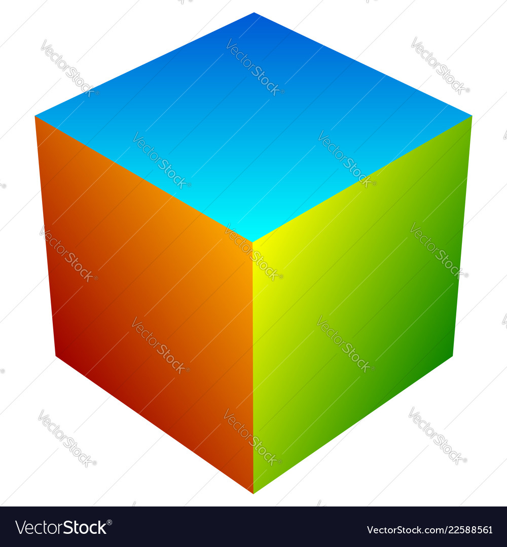Colorful cube icon modern bright generic Vector Image