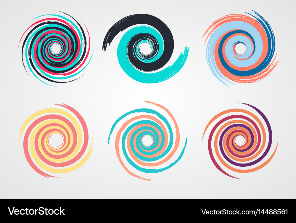 Colorful Spiral Swirls Royalty Free Vector Image