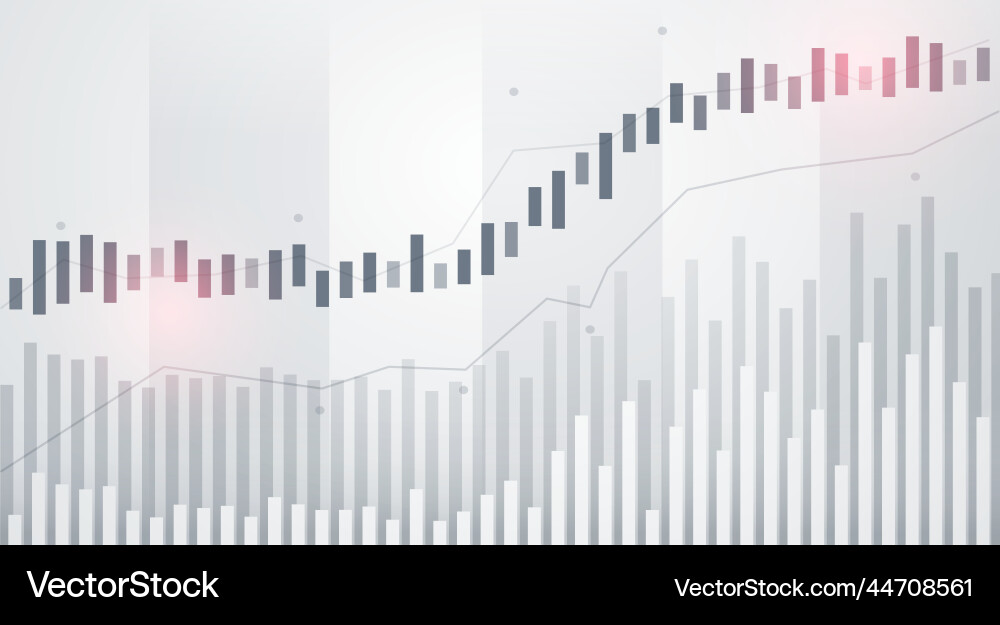 Financial market and trading chart Royalty Free Vector Image