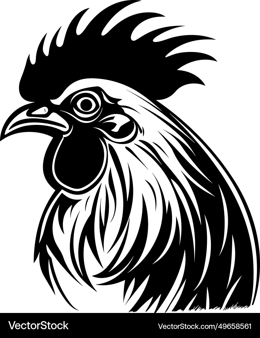 Proud rooster head icon high-quality victor image Vector Image