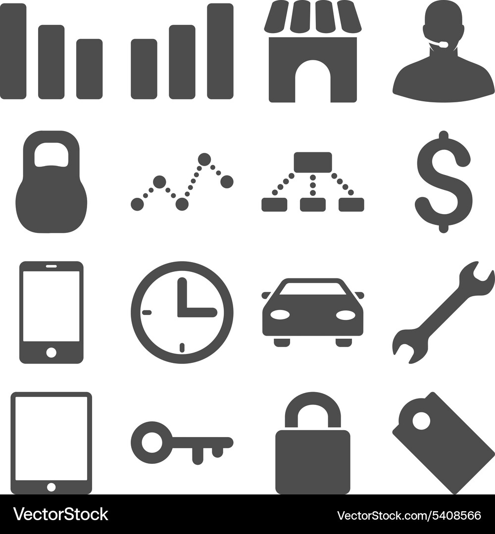 Basic business icons Royalty Free Vector Image