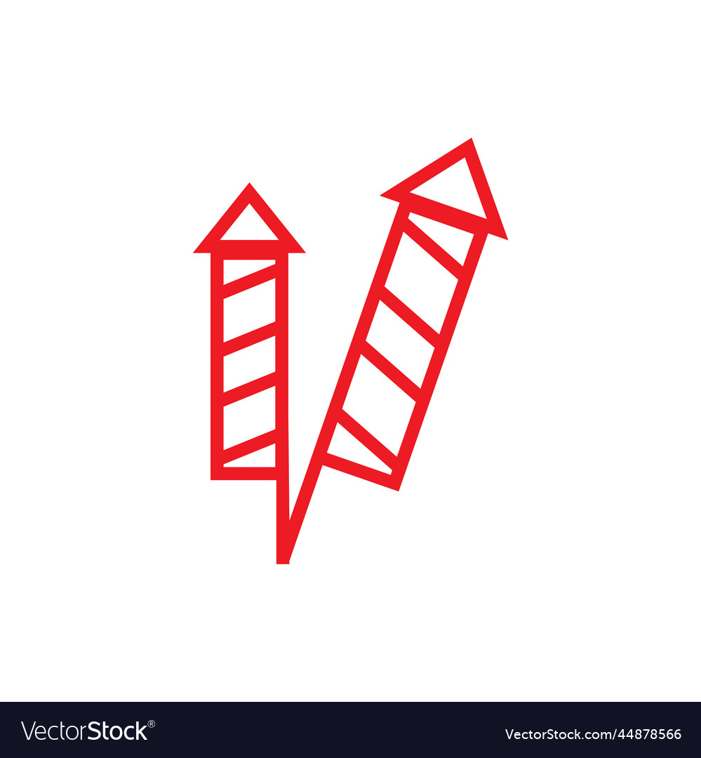 Fireworks happy new year icon design template Vector Image