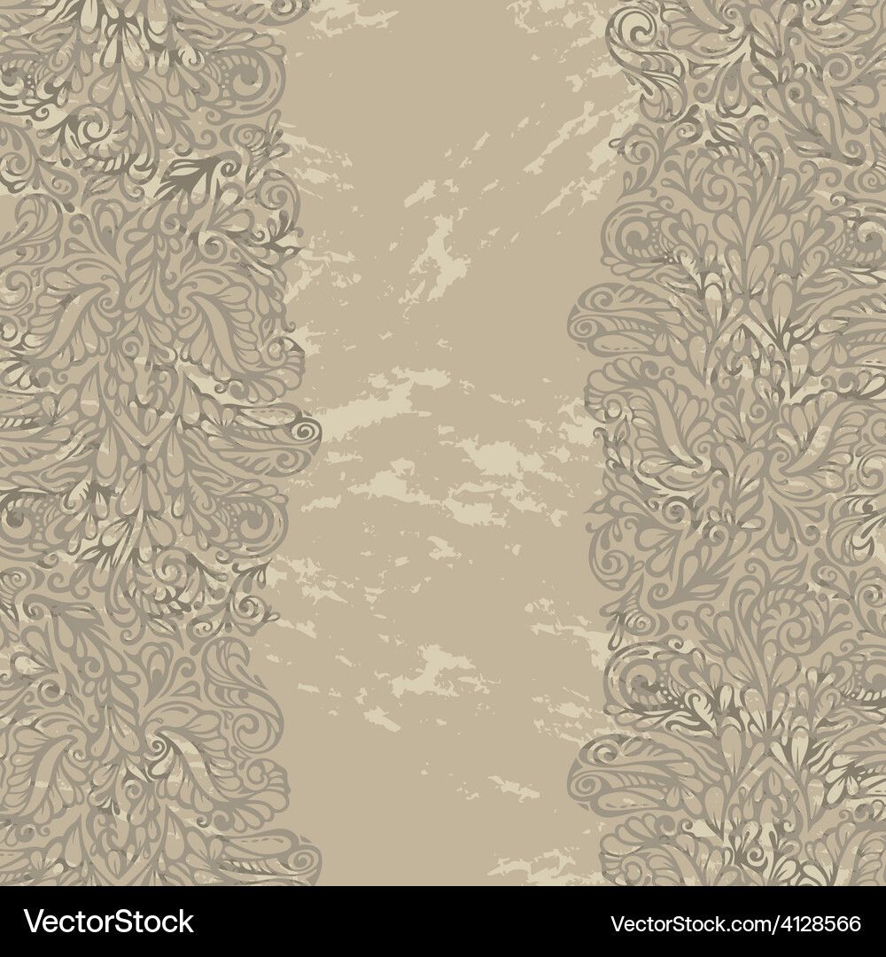 Floral design border in renaissance style Vector Image