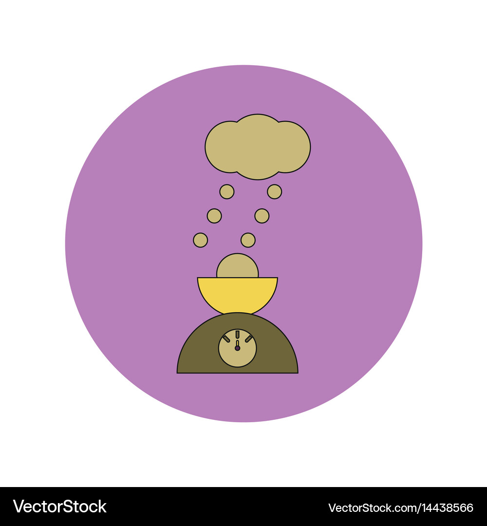 In flat design of hail Royalty Free Vector Image