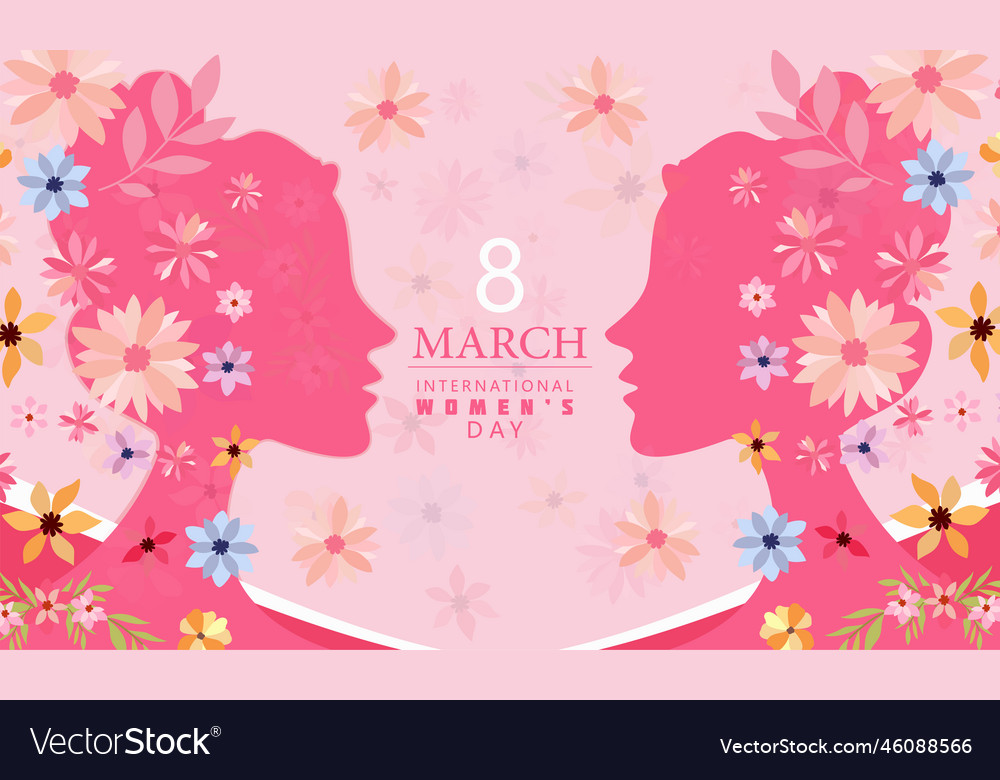 International womens day 8 march template Vector Image
