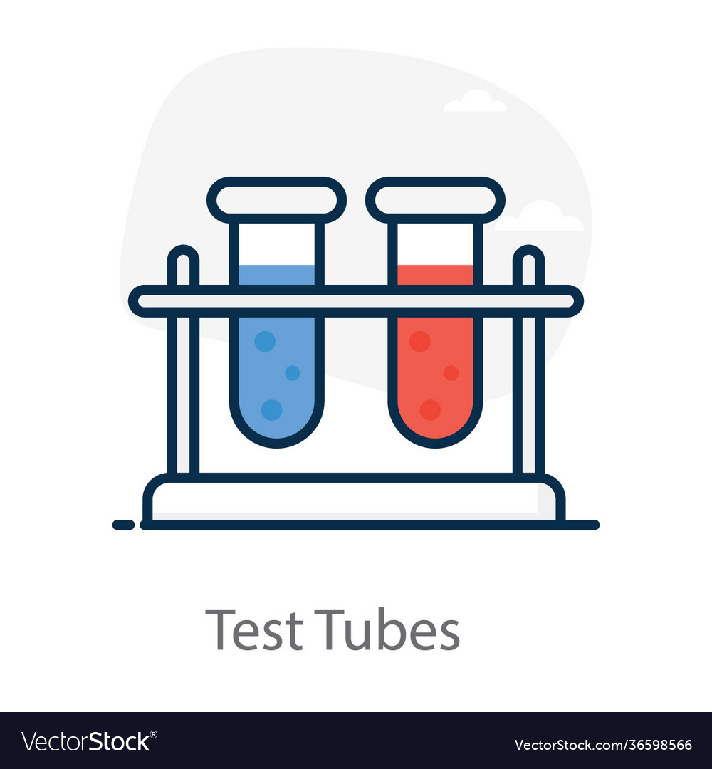 Test tubes Royalty Free Vector Image - VectorStock