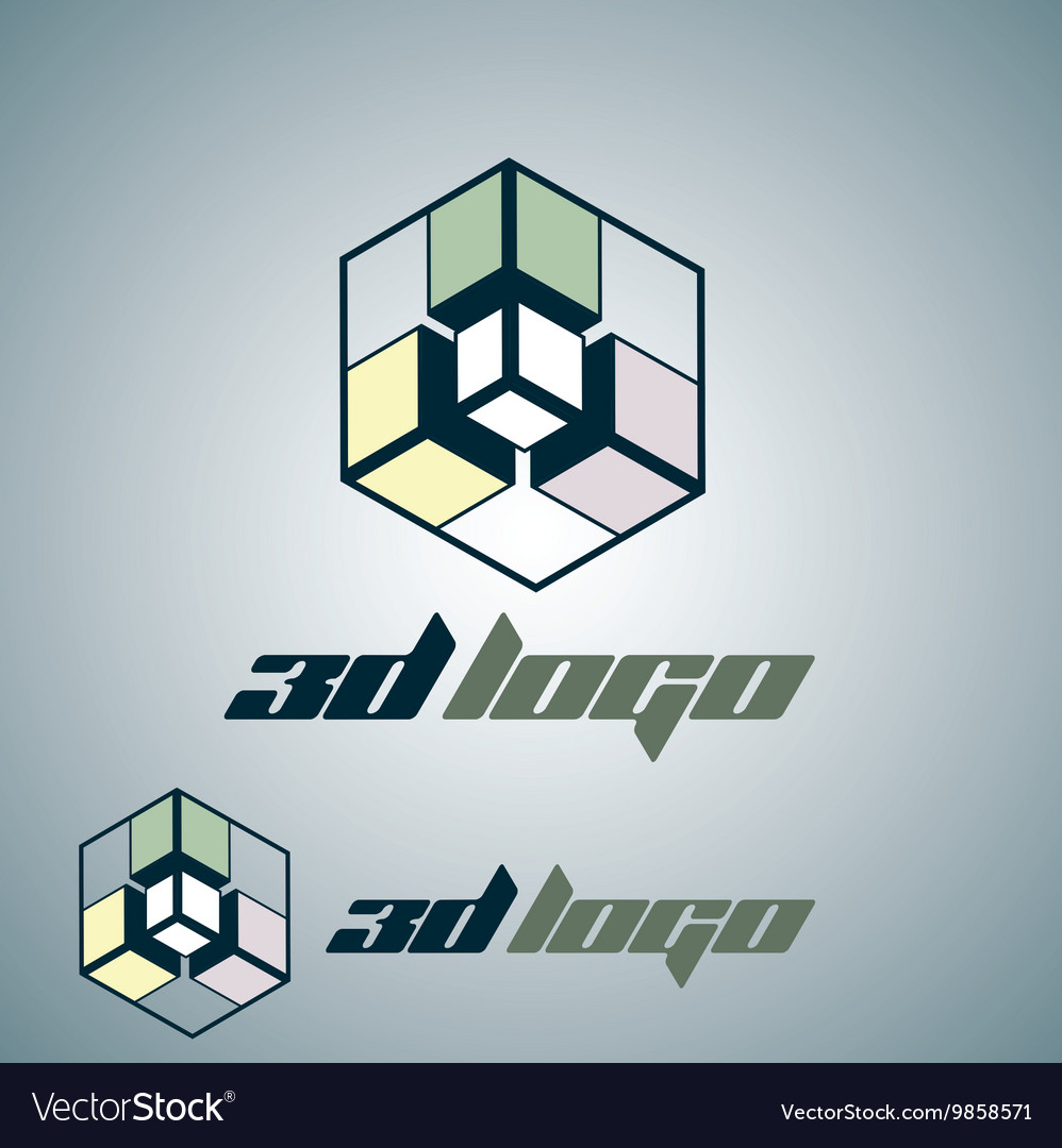 3d logo 4 Royalty Free Vector Image - VectorStock