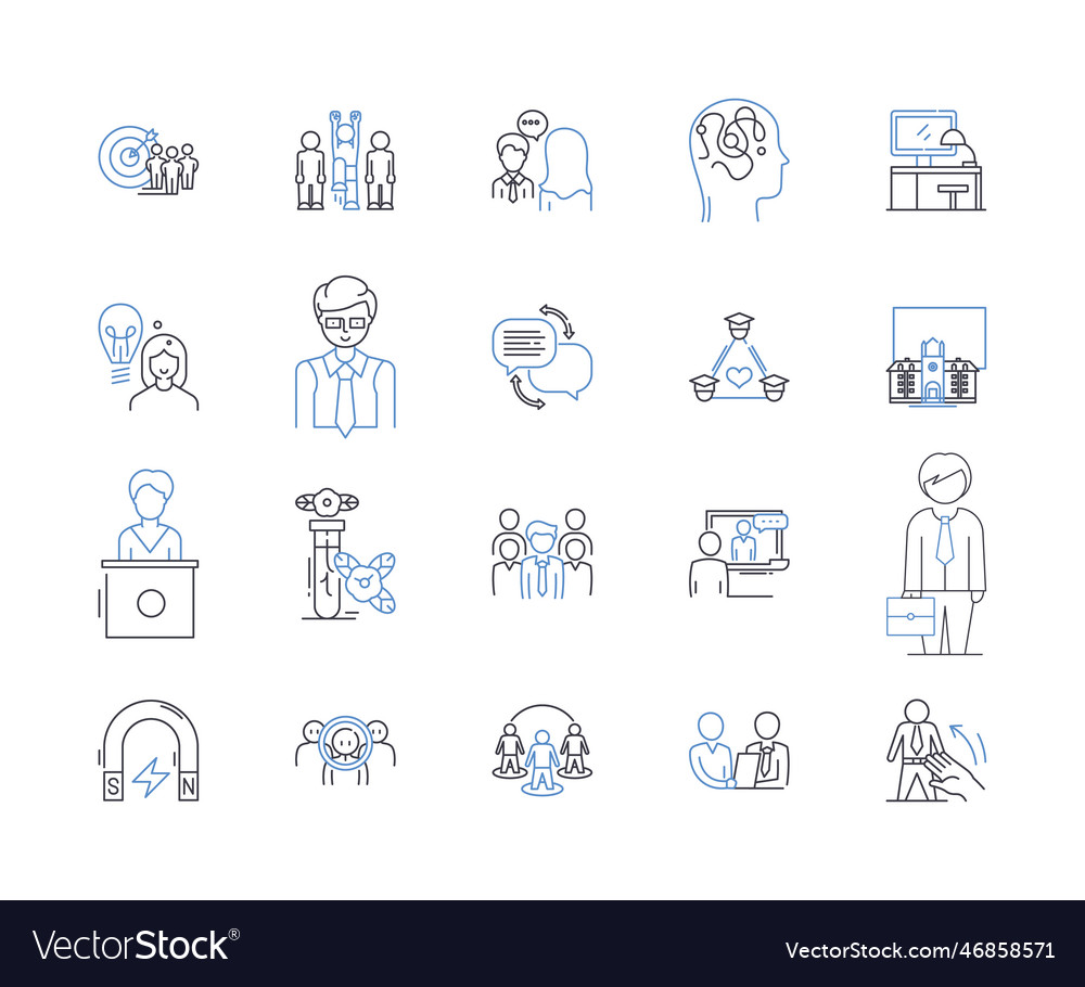 Drills and practices line icons collection Vector Image Drills and practices line icons collection Vector Image