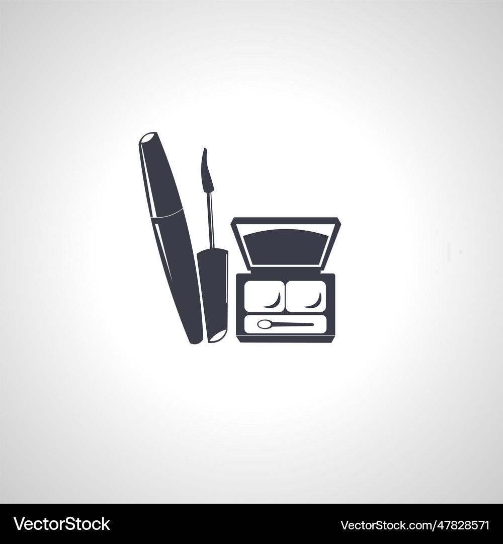 Eye shadow with mascara icon makeup sign Vector Image