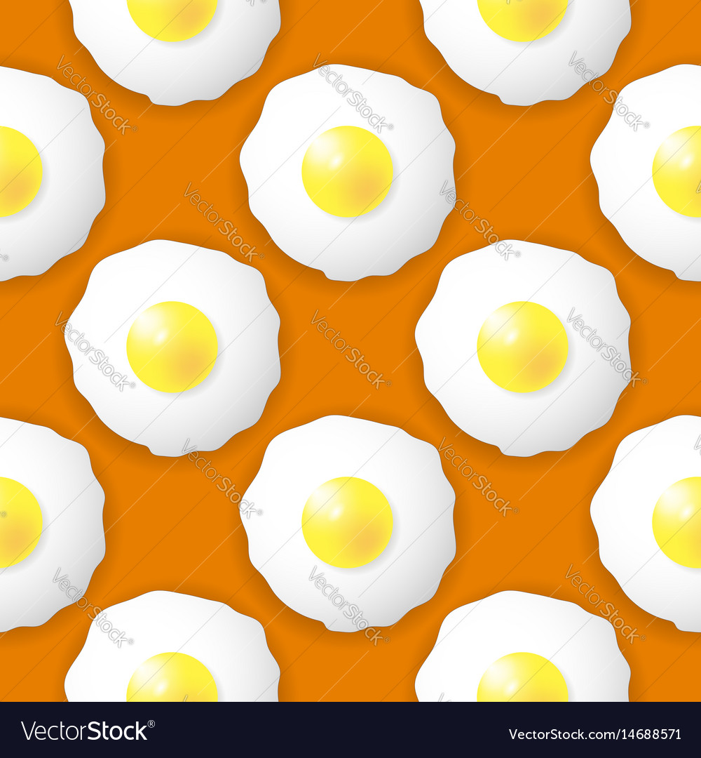 Fried eggs seamless pattern Royalty Free Vector Image
