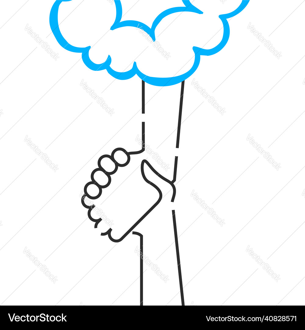 God saves man flat isolated christian Royalty Free Vector