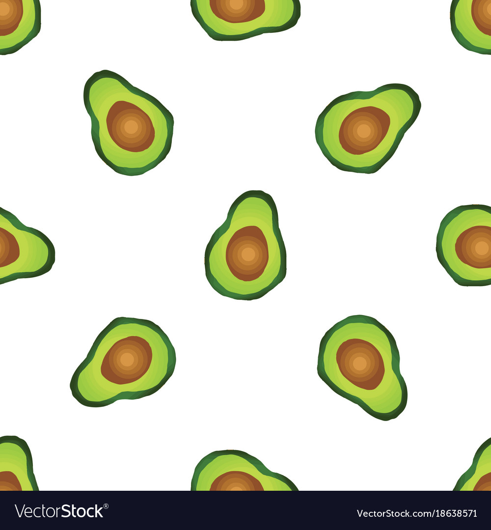 Healthy food avocado print seamless pattern Vector Image