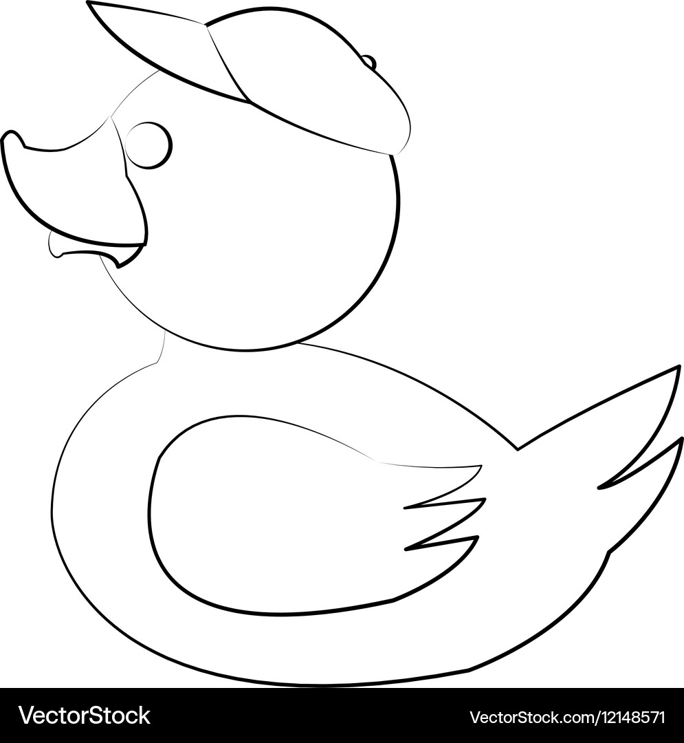 Isolated toy duck cartoon design Royalty Free Vector Image