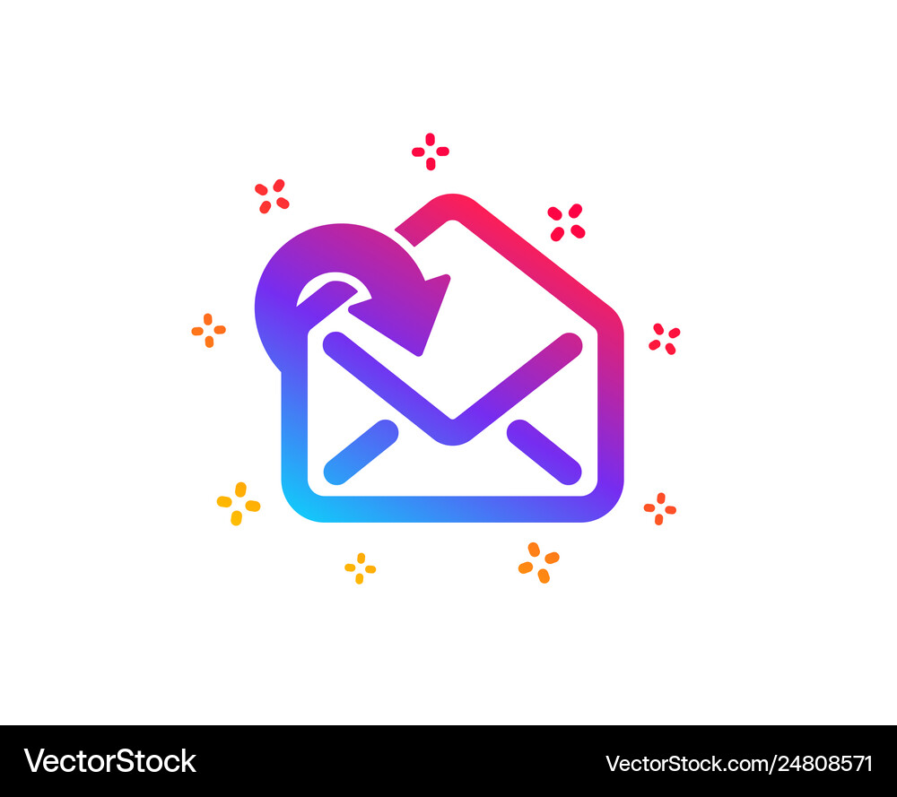 Receive mail download icon incoming messages Vector Image