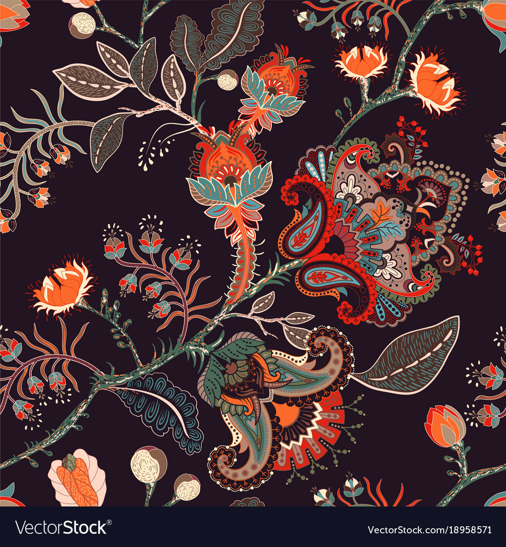 Seamless nature pattern background Royalty Free Vector Image