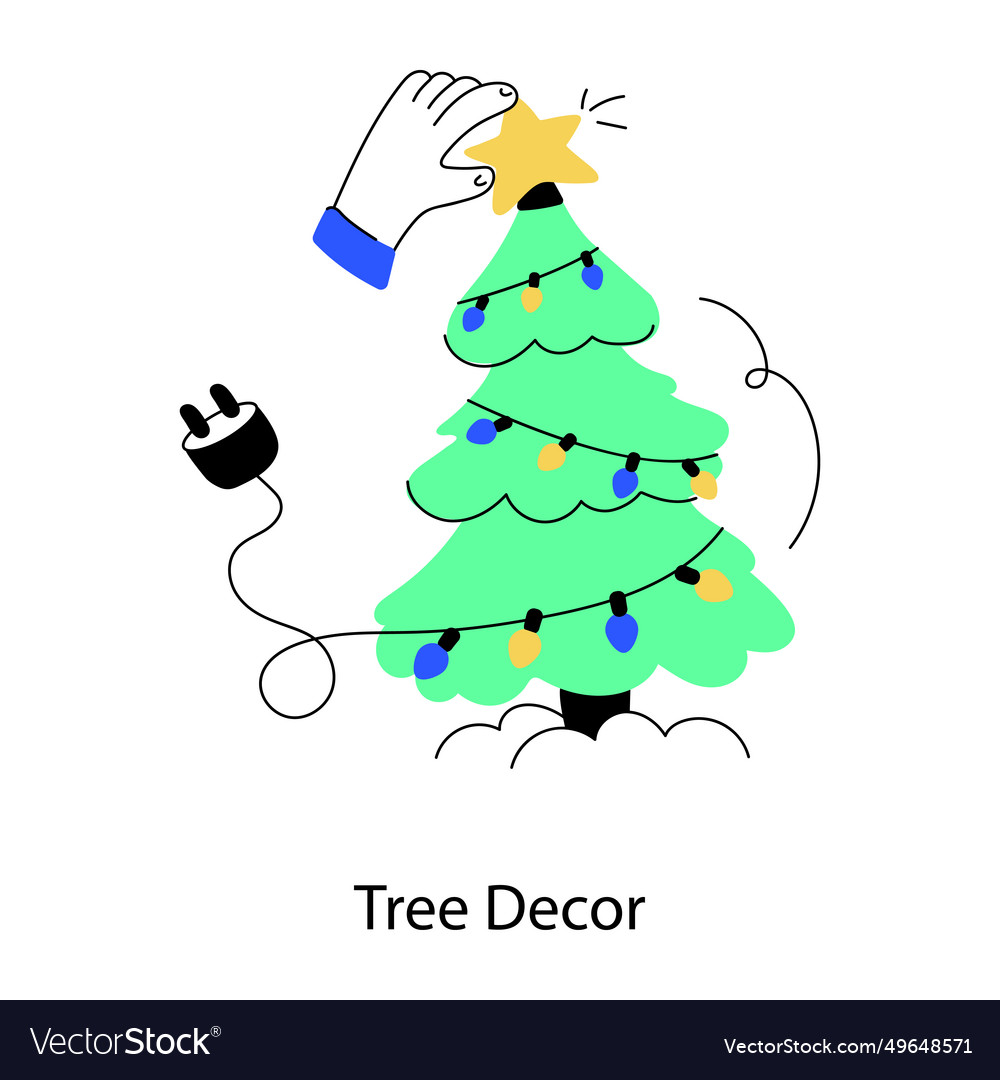 Tree decor Royalty Free Vector Image - VectorStock