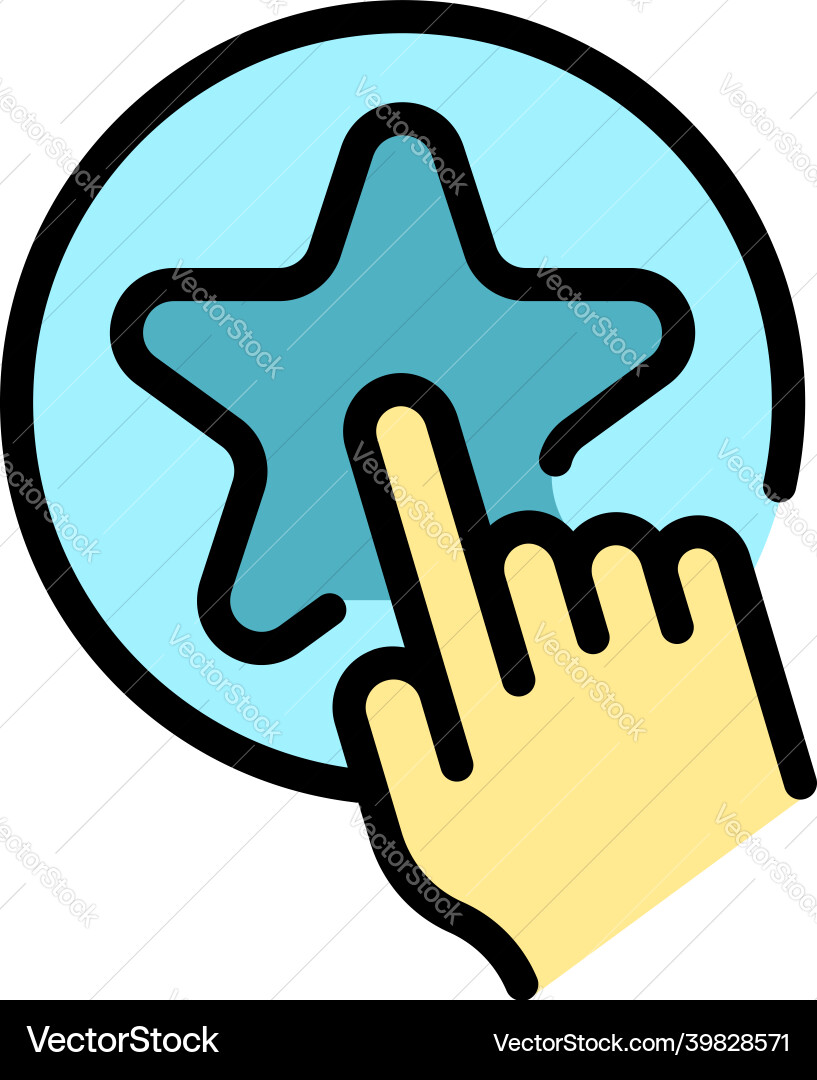 Vip assistance icon color outline Royalty Free Vector Image