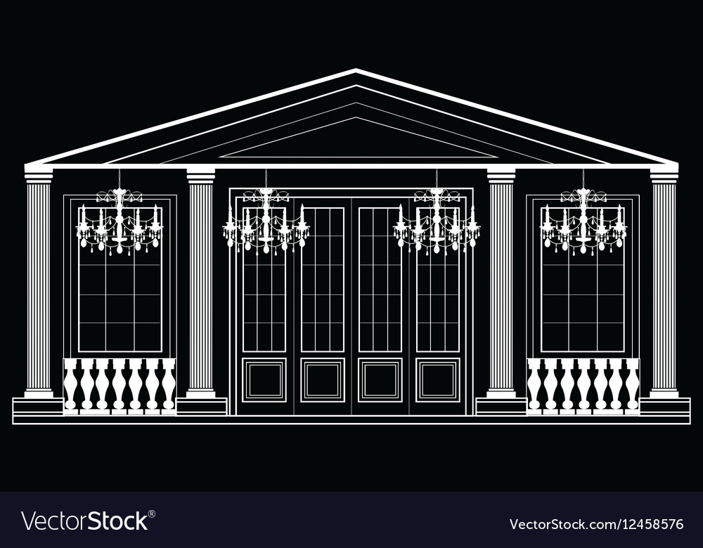 Architectural facade Royalty Free Vector Image