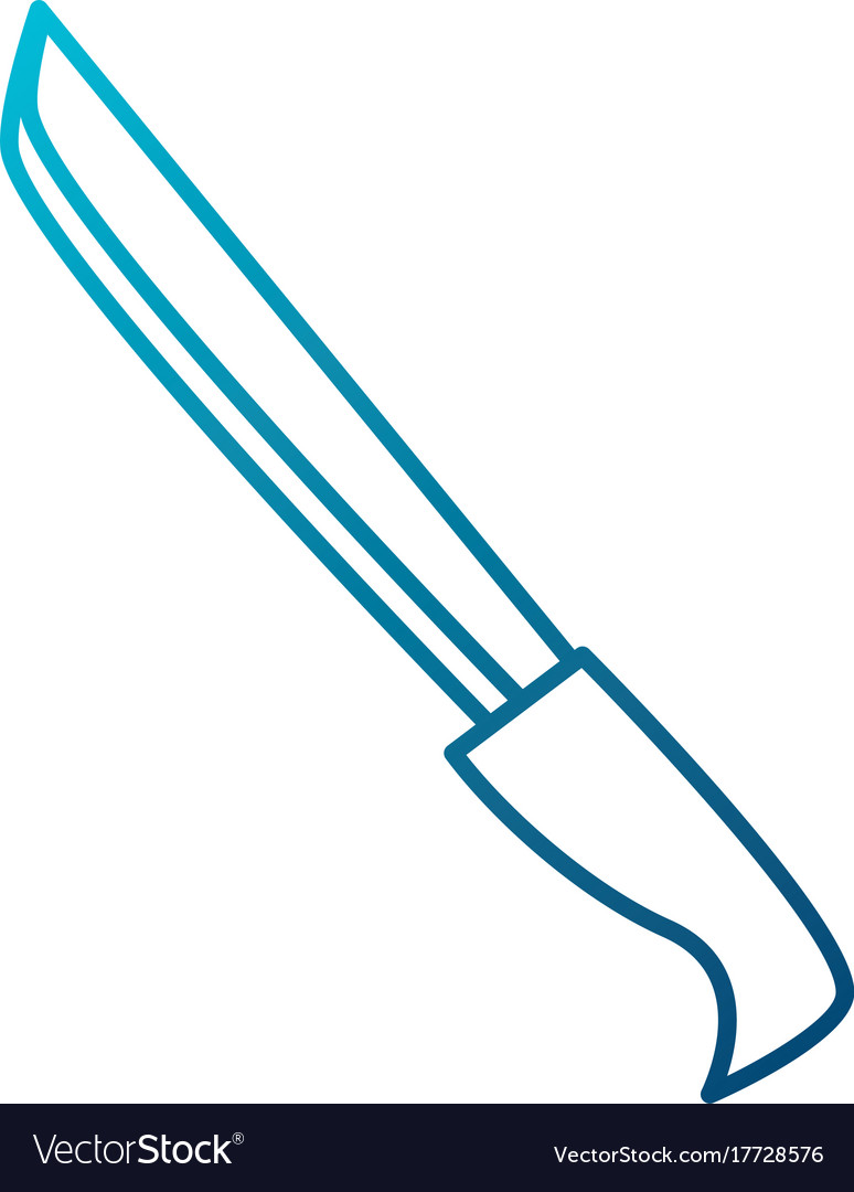 Bread knife isolated Royalty Free Vector Image