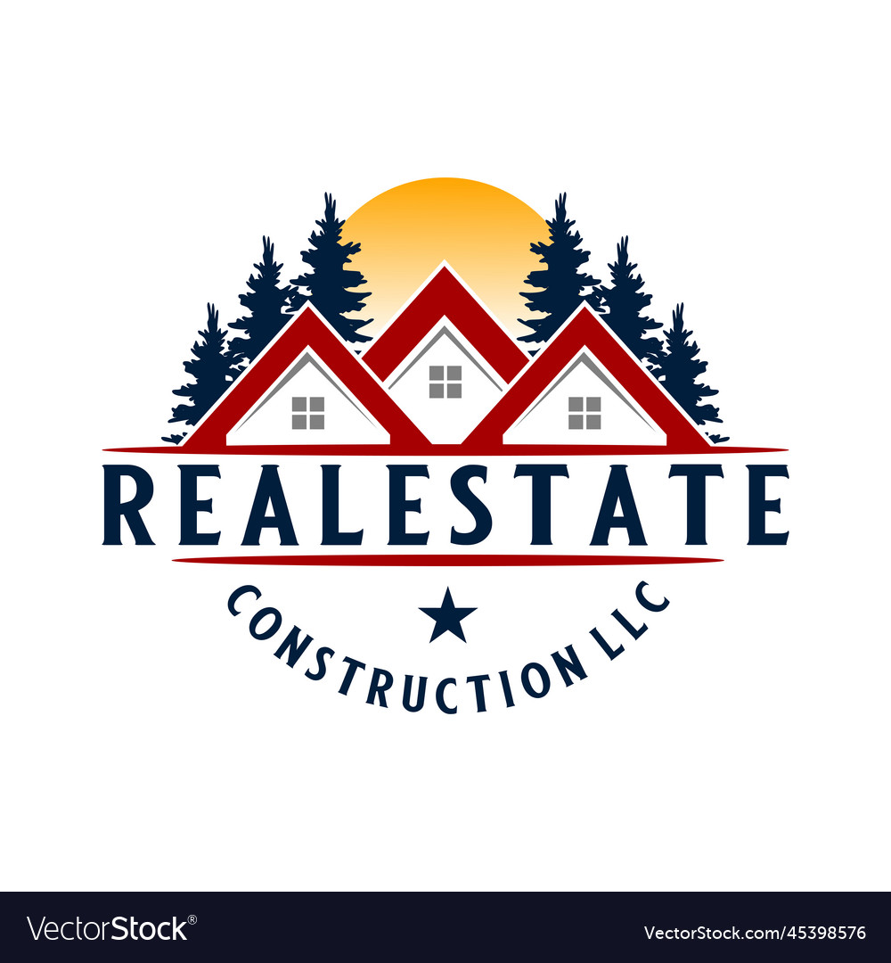Construction logo design Royalty Free Vector Image