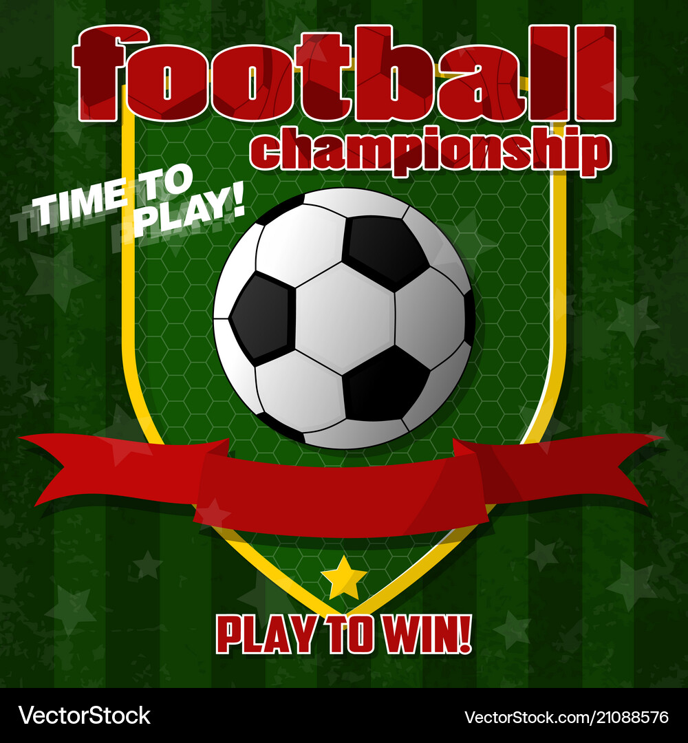 Design on the football theme Royalty Free Vector Image