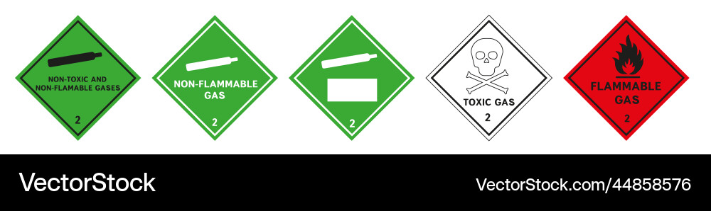 Flammable and non-flammable as well as choking Vector Image