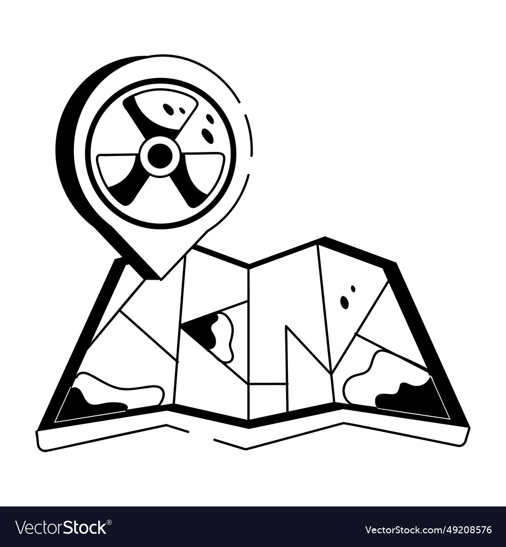 Hazard map Royalty Free Vector Image - VectorStock