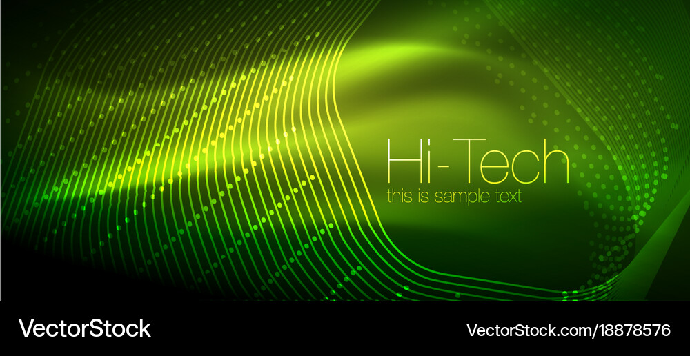 Hi-tech futuristic techno background neon shapes Vector Image