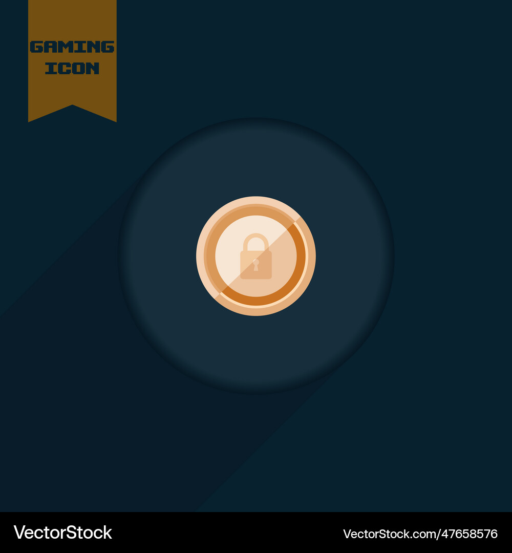 Isolated colored retro videogame coin icon Vector Image