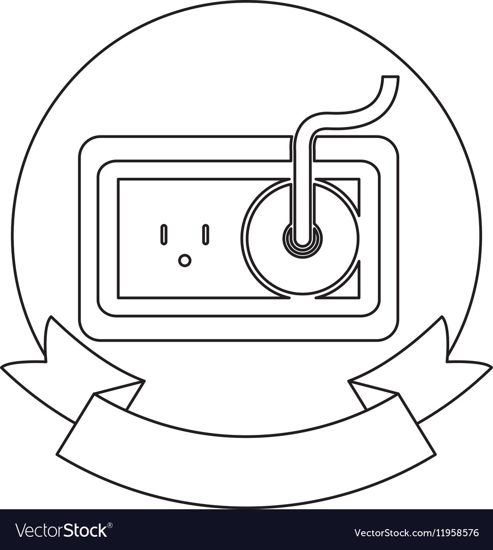 Isolated plug design Royalty Free Vector Image