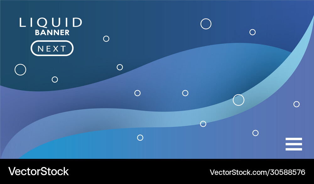 Lettering in liquid banner color blue background Vector Image