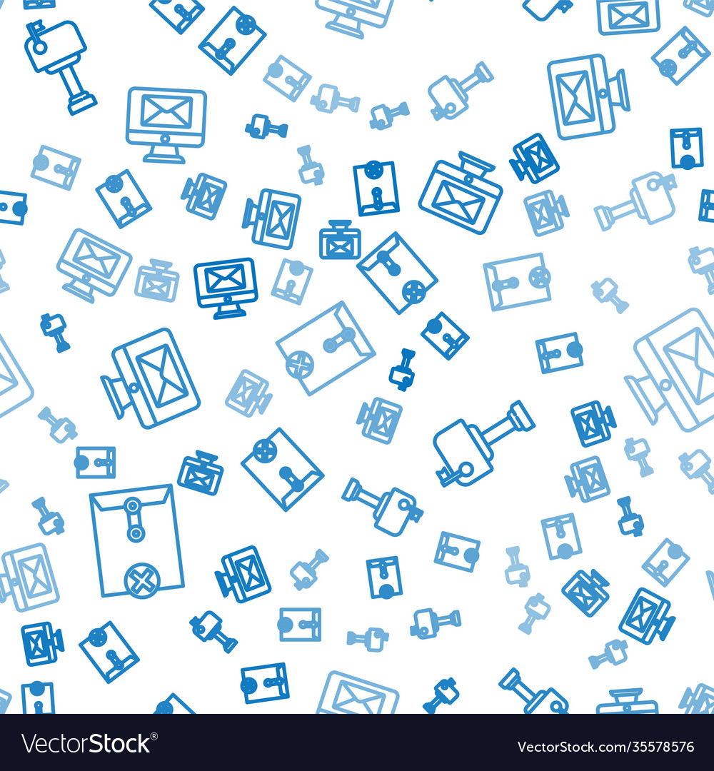 Set line delete envelope mail box and monitor Vector Image Set line delete envelope mail box and monitor Vector Image