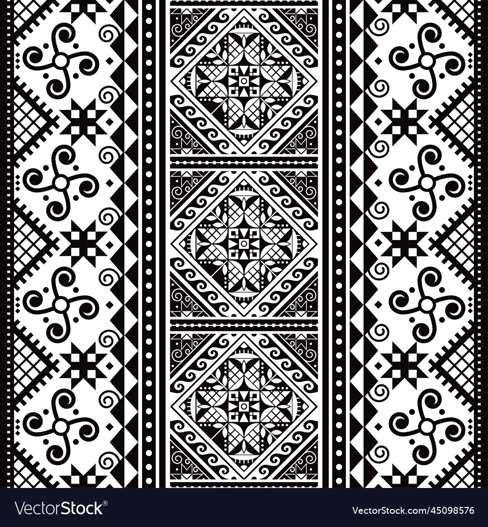 Ukrainian easter eggs pysanky seamless art Vector Image