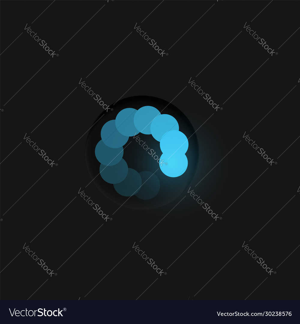 Very high detailed black user interface round Vector Image