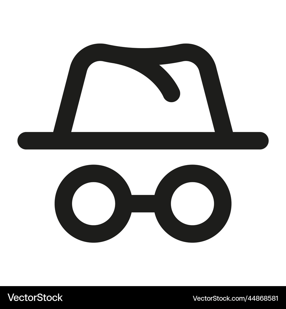 Anonymous outline icon an incognito person Vector Image