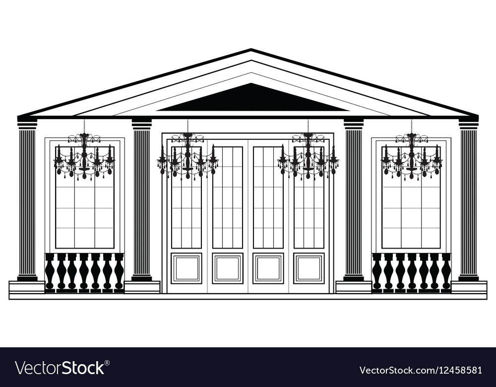 Architectural facade Royalty Free Vector Image