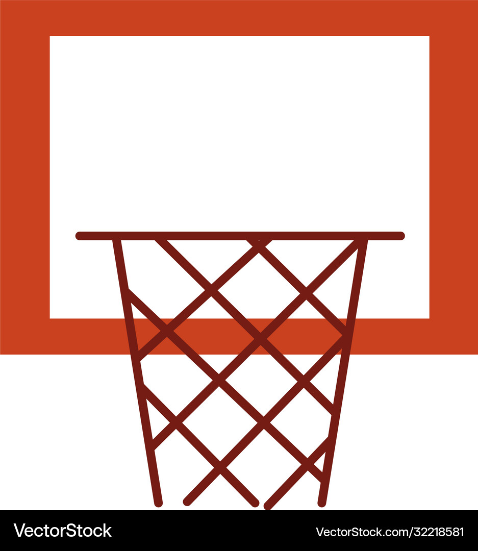 Basket basketball flat style icon design Vector Image