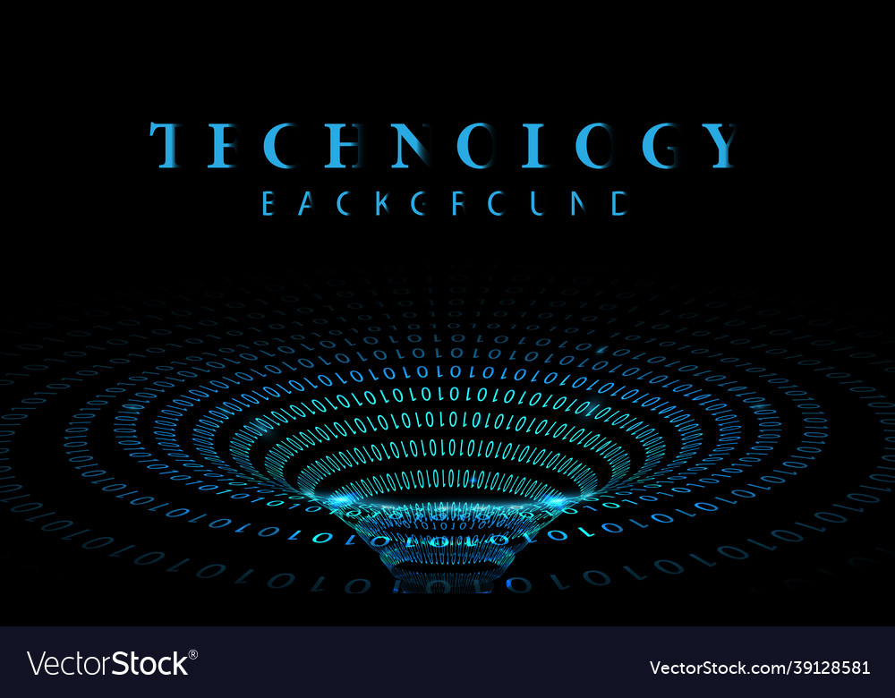 Binary code data transmission in a tunnel dynamic Vector Image