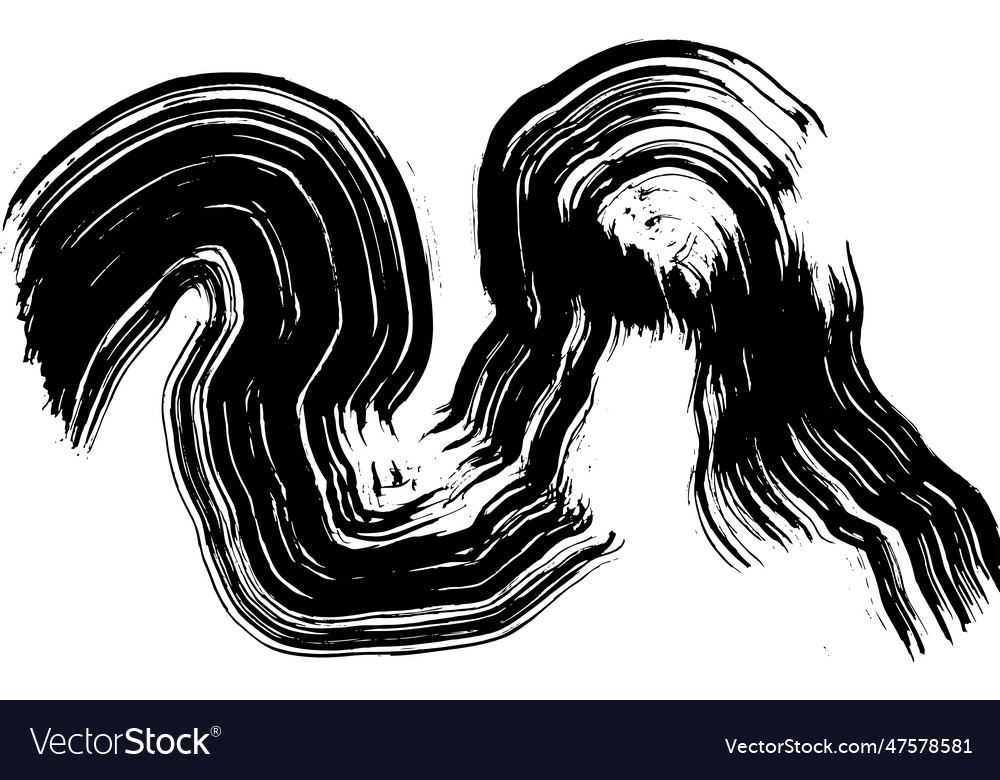 Bry brush wave stroke pattern Royalty Free Vector Image