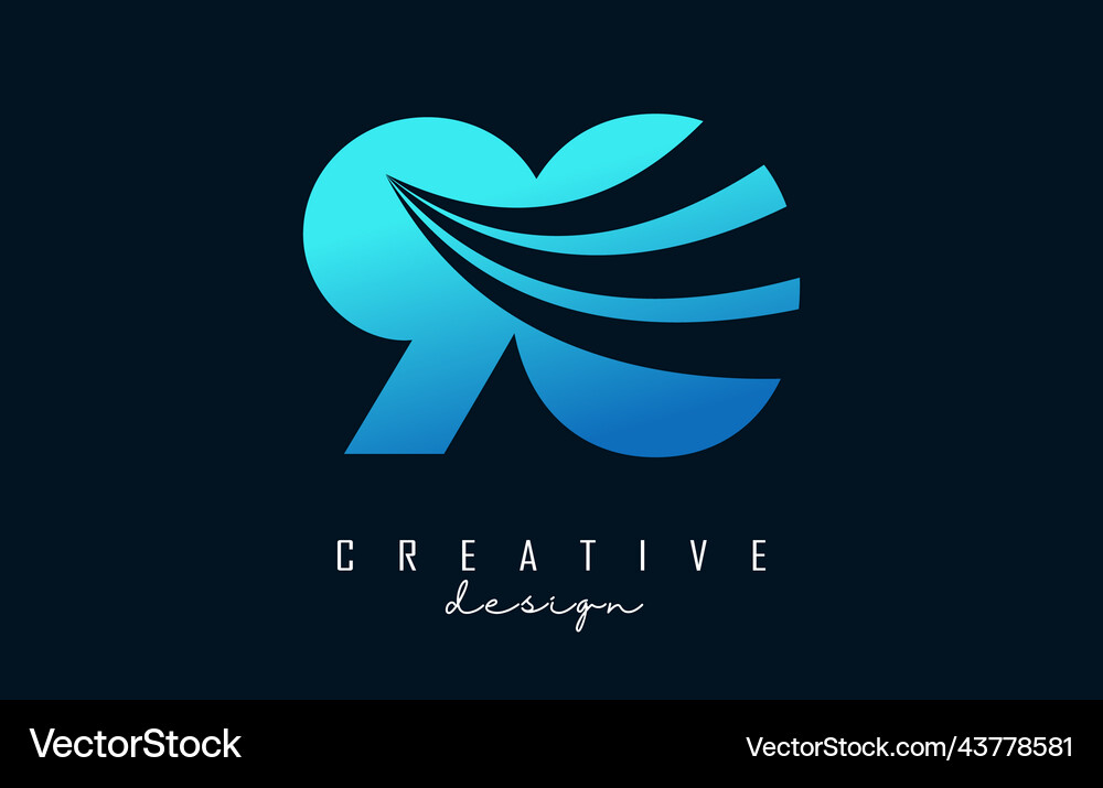 Creative number 90 9 0 logo with leading lines Vector Image