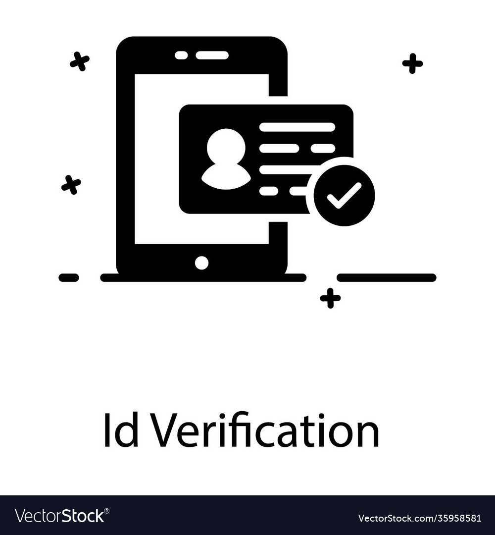 Id verification Royalty Free Vector Image - VectorStock