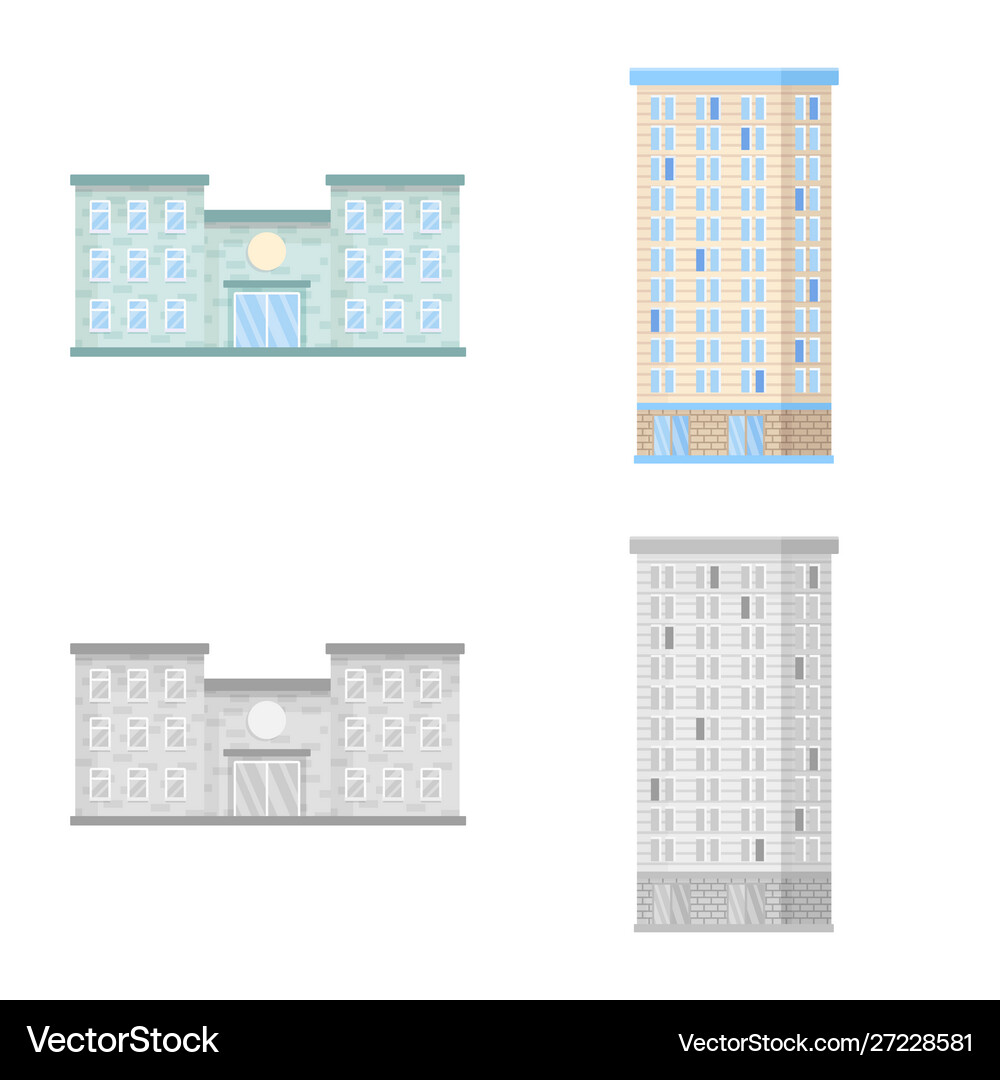 Isolated object municipal and center symbol Vector Image