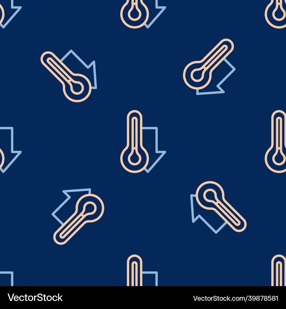 Line meteorology thermometer measuring icon Vector Image