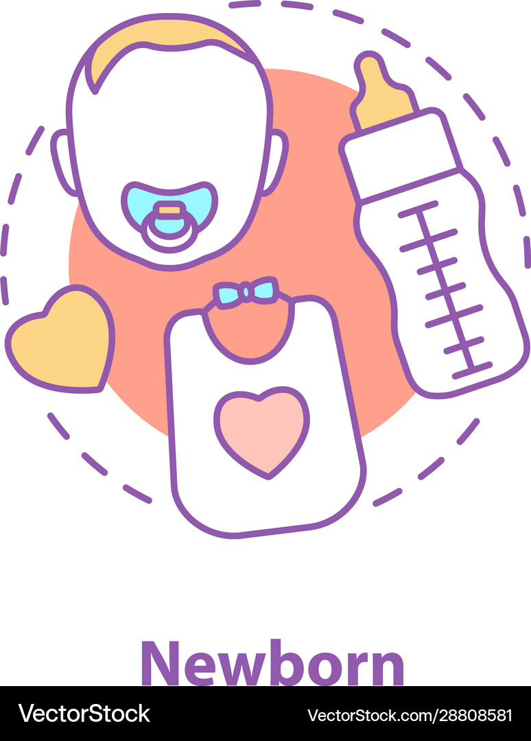 Newborn baby concept icon Royalty Free Vector Image