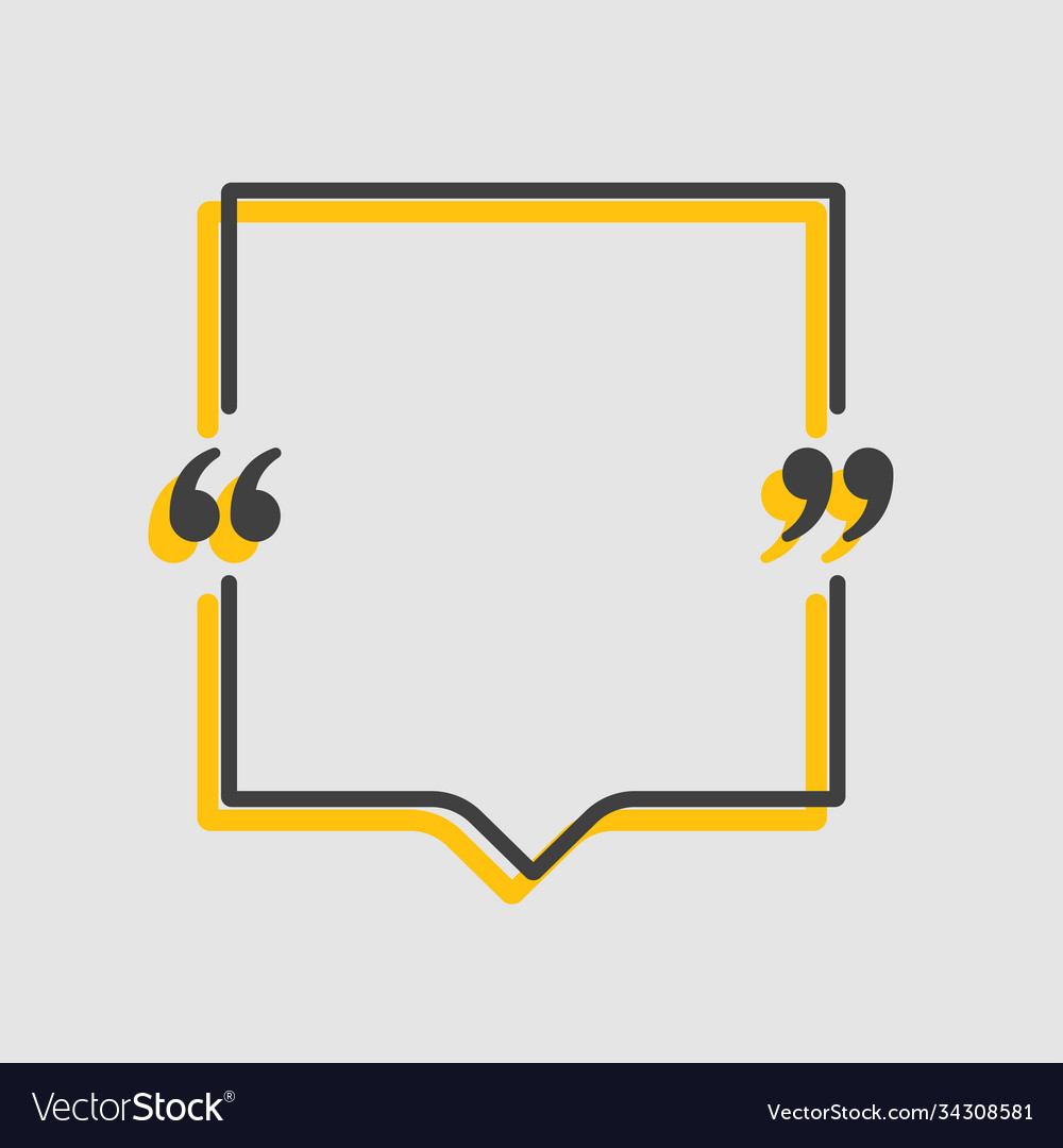Quote square text with bracket background Vector Image